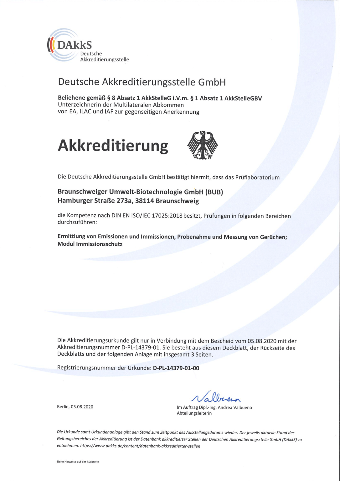 Nachweise und Zertifikate - Braunschweiger Umwelt-Biotechnologie GmbH - BUB